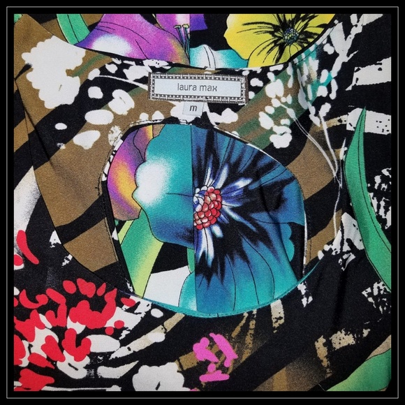 Laura Max | Dresses | New Laura Max Dress Floral Cut Out M | Poshmark